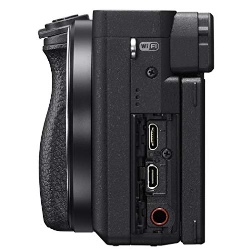 Sony a6400 4K Mirrorless Camera Body ILCE-6400/B with FE 50mm F1.8 Lens Kit Bundle with Deco Gear Travel Case 2X Extra Battery Essential Photography Accessory Set