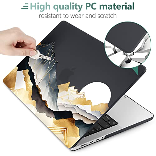 CAMPLALA Compatible with MacBook Pro 16 Inch Case 2023 2022 2021 Release M3/M2/M1 Pro/Max Chip Models A2991 A2780 A2485 - with Keyboard Cover, Screen Protector, OTG Adapters, Landscape