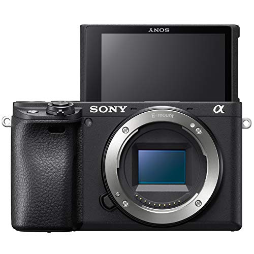 Sony a6400 4K Mirrorless Camera Body ILCE-6400/B with FE 50mm F1.8 Lens Kit Bundle with Deco Gear Travel Case 2X Extra Battery Essential Photography Accessory Set