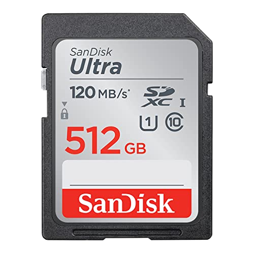 SanDisk 512GB Ultra SDXC UHS-I Memory Card - 120MB/s, C10, U1, Full HD, SD Card - SDSDUN4-512G-GN6IN