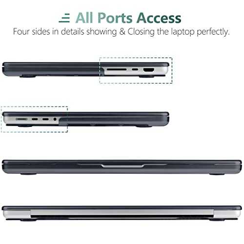 CAMPLALA Compatible with MacBook Pro 16 Inch Case 2023 2022 2021 Release M3/M2/M1 Pro/Max Chip Models A2991 A2780 A2485 - with Keyboard Cover, Screen Protector, OTG Adapters, Landscape