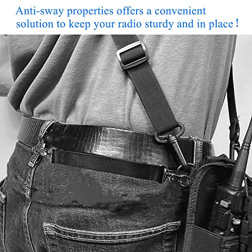 Anti-Sway Strap for Firefighterâs Radio Straps Two Way Radio Case Compatible with Radio Holder Black