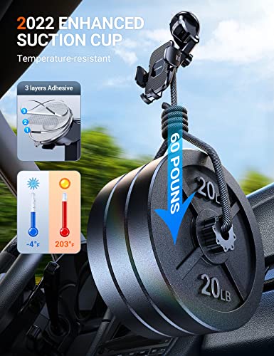 TORRAS [Ultra-Durable Cell Phone Holder for Car, Universal Car Phone Holder Mount Dashboard Windshield Vent Compatible with iPhone 14 13 12 11 Pro Max, Samsung Galaxy S20+ Ultra S10 Note Plus
