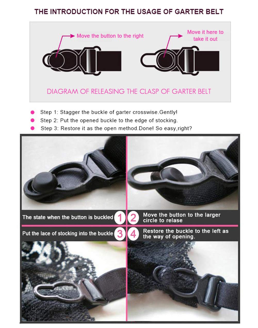 Sexy Plus Size Lace Garter Belt for Women Black High Waisted Suspender G-String with 4 Clips for Stocking 3XL-4XL