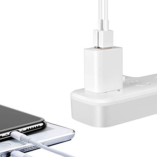 USB Wall Charger Block 2Pack Dual Port Cube Plug Power Charging Adapter Brick for Apple iPhone 14/13/12/XS Max/XR/X/8/8 Plus/7/6S/6S Plus/6/SE/5S/5C/iPad Mini/Air/Samsung Galaxy Kindle Fire LG