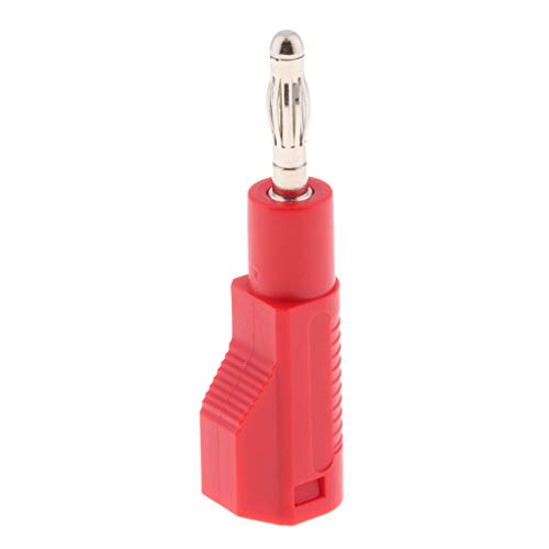 Gazechimp 10PCS Unshrouded 4mm Male Sheath Stackable Banana Plug Red & Black