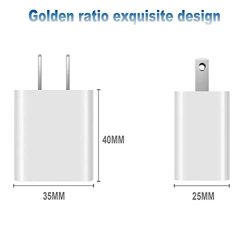 USB Wall Charger Block 2Pack Dual Port Cube Plug Power Charging Adapter Brick for Apple iPhone 14/13/12/XS Max/XR/X/8/8 Plus/7/6S/6S Plus/6/SE/5S/5C/iPad Mini/Air/Samsung Galaxy Kindle Fire LG