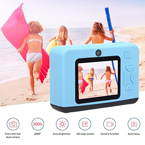 LZKW Video Camera, 20MP Multifunction Kids Camera Mini IPS Screen Digital for Recording Videos(Blue)