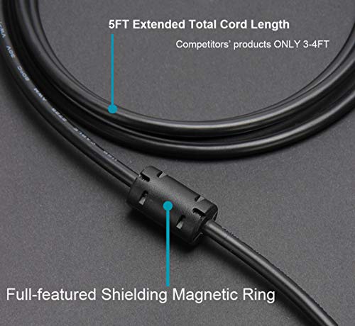 MaxLLTo USB Cable for Nikon Coolpix S2600 S2500 S3000 S3200 S4300 S6100, Extra Long 5ft 2in1 USB Data SYNC-Charge Charging Cable Cord for Nikon Coolpix S2600 S2500 S3000 S3200 S4300 S6100 Camera