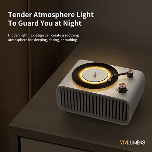 Vivilumens Gifts for Women, 4-in-1 Wireless Speaker Portable Bluetooth Speakers, Aromatherapy Diffuser with 3 Scented Tablets, Amber Night Light, Cute Room Decor, Relaxing Gift for Mom, Men, White