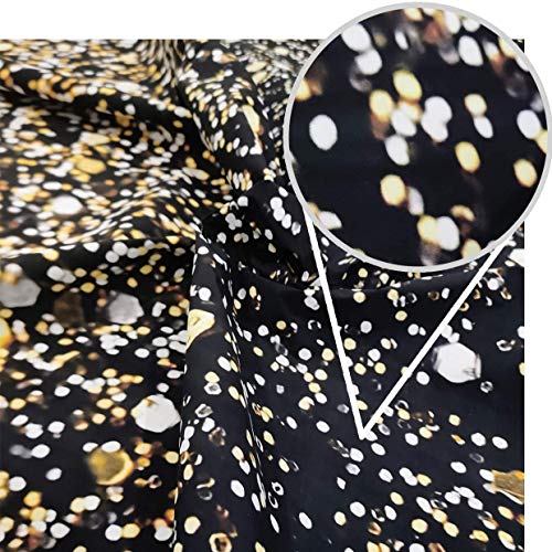 WOLADA 10x8FT Gold Backdrop Glitter Backdrop Gold Spots Bokeh Backdrop Black and Gold Backdrop Wedding Backdrop Gold Backdrop for Parties Vinyl Photography Backdrop 11176