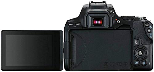 Canon EOS 250D (Rebel Sl3) DSLR Camera w/EF-S 18-55mm F/3.5-5.6 Zoom Lens + 32GB Memory + Case + Tripod (20pc Bundle) (Renewed)