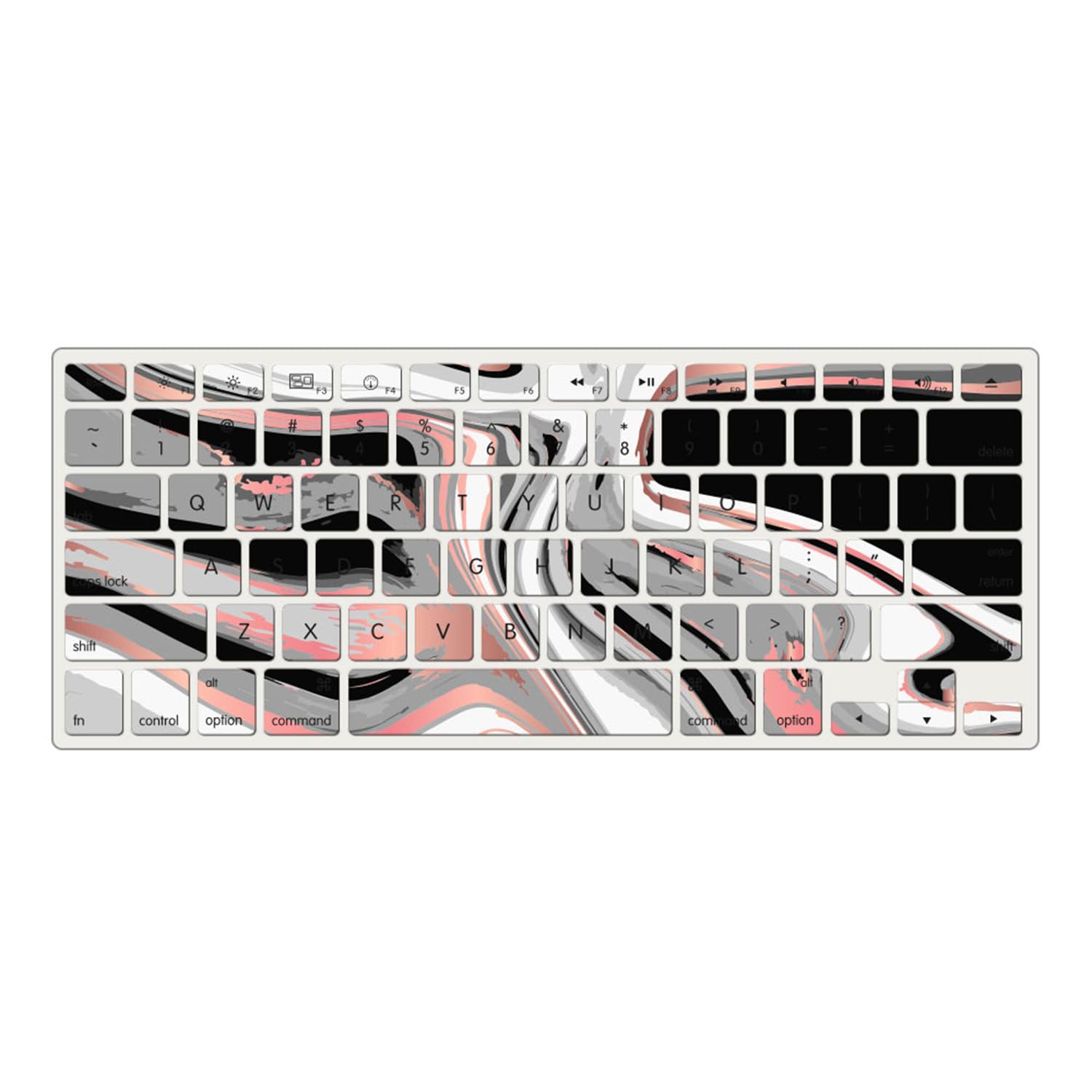 IVY Fluid Marble Design Folio Hard Case for MacBook Air 13 with M2 (Models: A2681) with Keyboard Cover - D