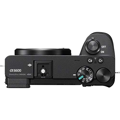 Sony Alpha a6600 Mirrorless Digital Camera 24.2MP 4K (Body Only) + 2 x 32GB Memory Cards, Sturdy Equipment Carrying Case, Spider Tripod, Software Kit and More