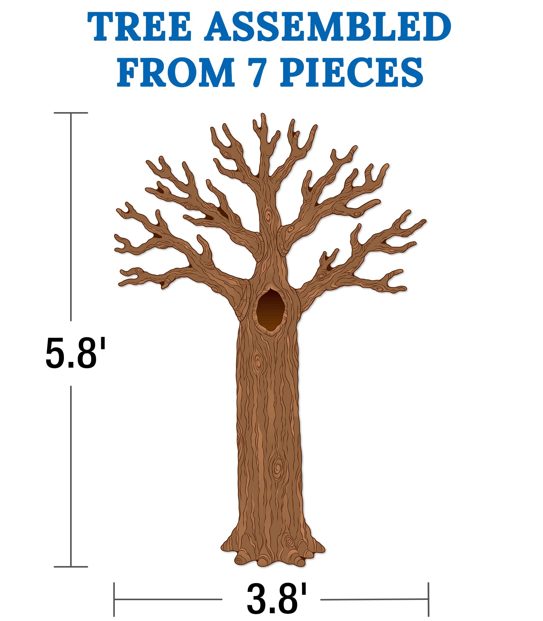 Carson Dellosa Woodland Bulletin Board Set—Seasonal Tree Cutout With Forest Animals, Autumn Leaves, Acorns, Elementary Classroom and Homeschool Decorations (120 pc)