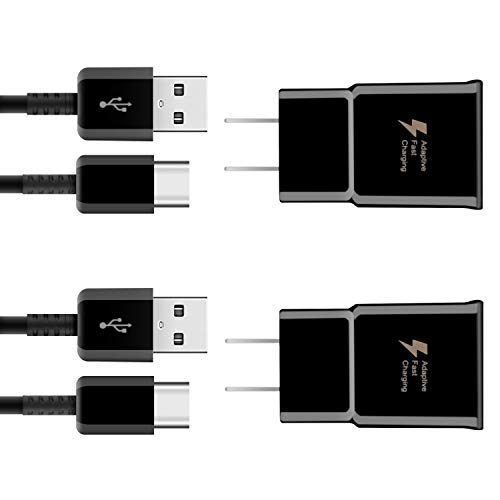 15W Type C Charger Fast Charging 2 Pack USB C Android Phone Charger Wall Charger Block & 6.6ft Cable for Samsung Charger Galaxy S8 S9 S10 Plus Active S10e S20 S21 S22 Z Fold 2 3 Ultra Plus Note 8 9 10