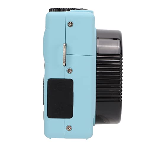 Mirrorless Camera, Micro Single Camera 15 FPS Resolutio 3in LCD Display Monitor 1920x1080 16X Digital Zoom with Sling for Park (Blue)
