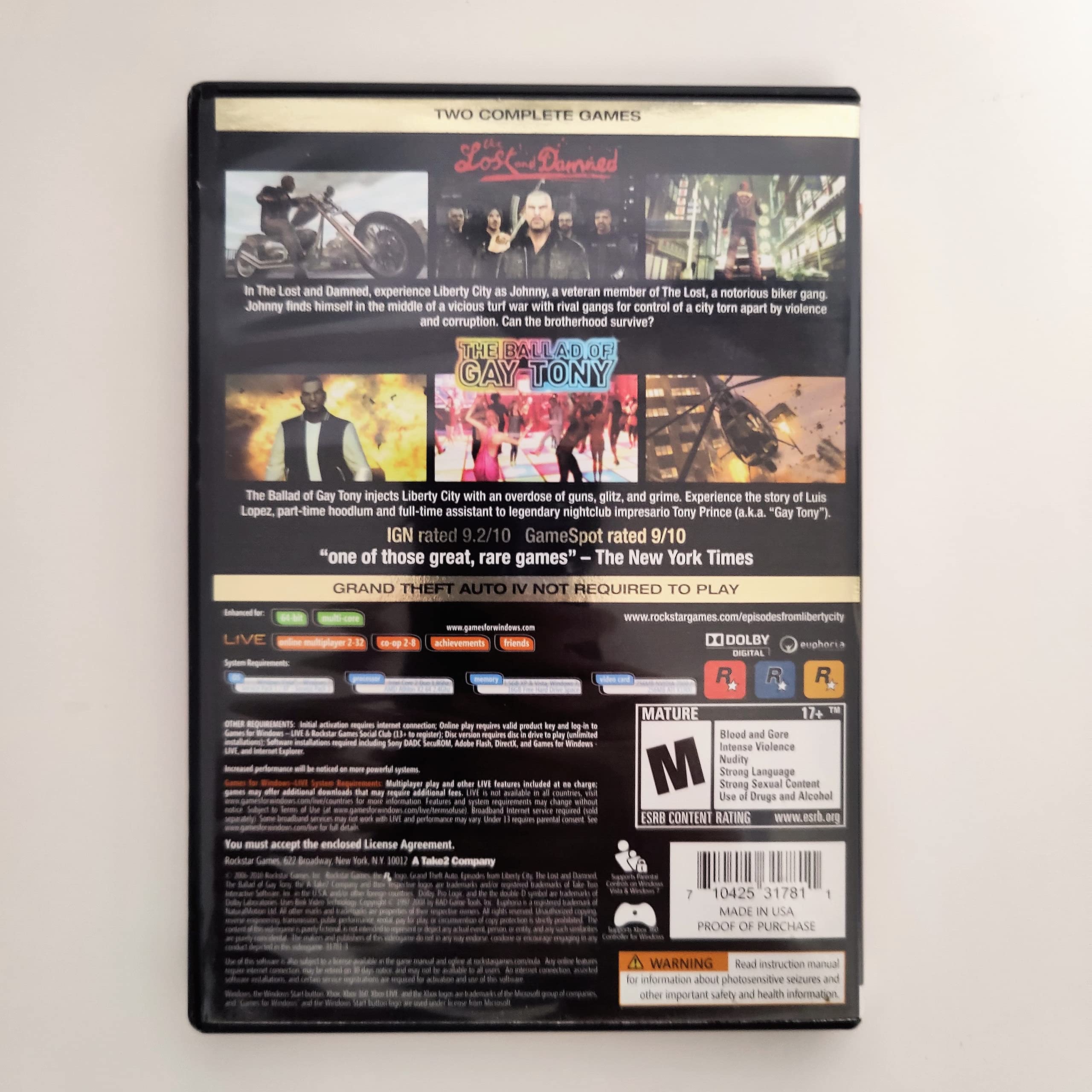 Pccd grand theft auto the complete edition (iv + episodes from liberty city) (eu)