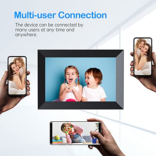 Digital Photo Frame WiFi 10.1 Inch Frameo Smart Digital Picture Frame with HD IPS Touch Screen, 16GB Storage, Auto-Rotate, Send Photos or Videos via Free App from Anywhere, Black
