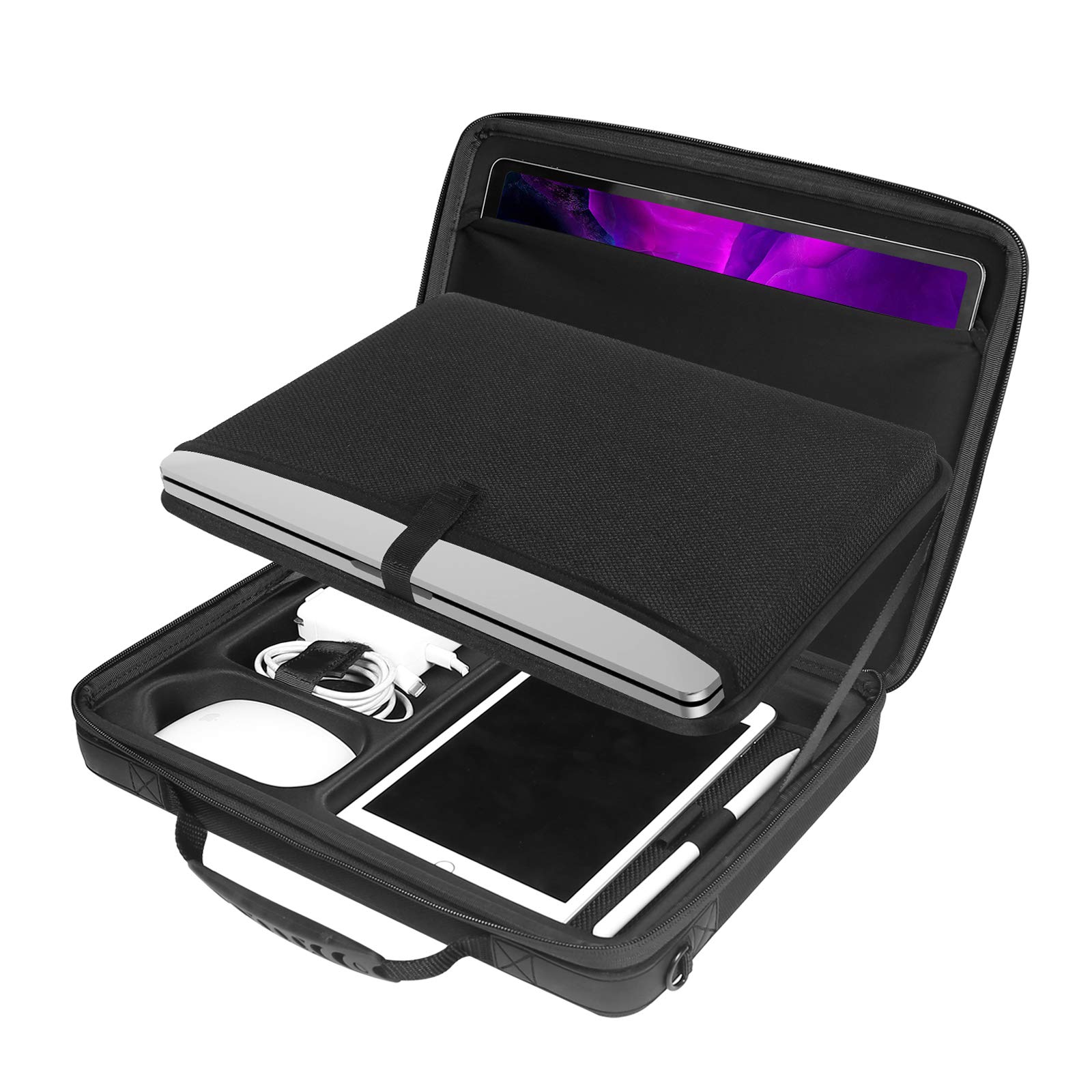 Smatree Hard Laptop Shoulder Case for 14.2 inch MacBook Pro M4/M3/M2 2024/2023/2021/A2918/A2992,14 inch Lenovo YogaPro 7i,13.6 inch MacBook Air 2024/2022/A3313,14 inch MacBook Pro/Air Organizer Bag