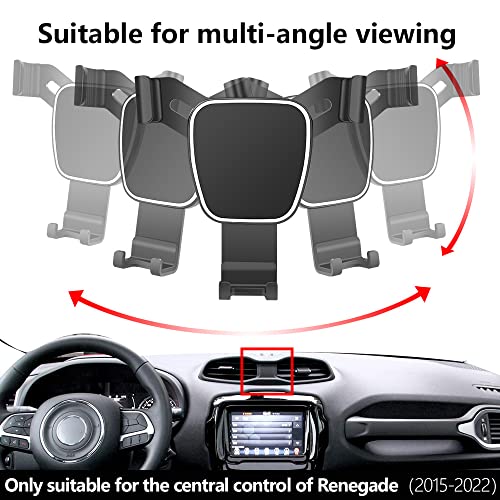 musttrue LUNQIN Car Phone Holder for 2015-2023 Jeep Renegade SUV Auto Accessories Navigation Bracket Interior Decoration Mobile Cell Phone Mount