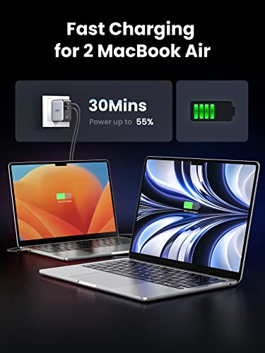 UGREEN 100W USB C Charger, Nexode 4-Port GaN Foldable Compact Wall Charger Power Adapter Compatible with MacBook Pro/Air, iPad, iPhone 14 Pro, Galaxy S23 Ultra, Steam Deck, Dell XPS, Google Pixelbook