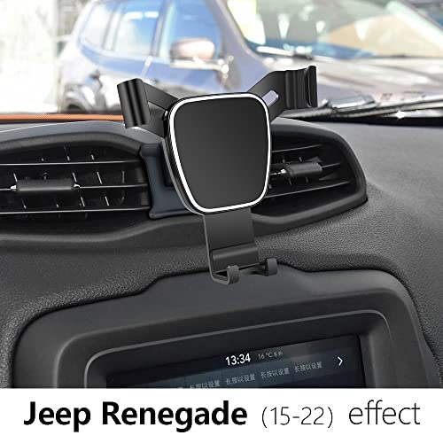 musttrue LUNQIN Car Phone Holder for 2015-2023 Jeep Renegade SUV Auto Accessories Navigation Bracket Interior Decoration Mobile Cell Phone Mount