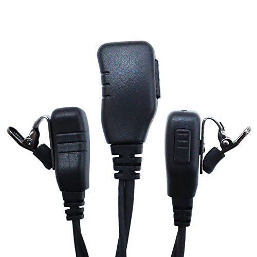 Motorola XPR 3500e Earpiece with Mic/PTT, Compatible with Motorola XPR 3300e 3500 3300 for Walkie Talkie 【G Shape】 Headset for Two Way Radio Law Enforcement