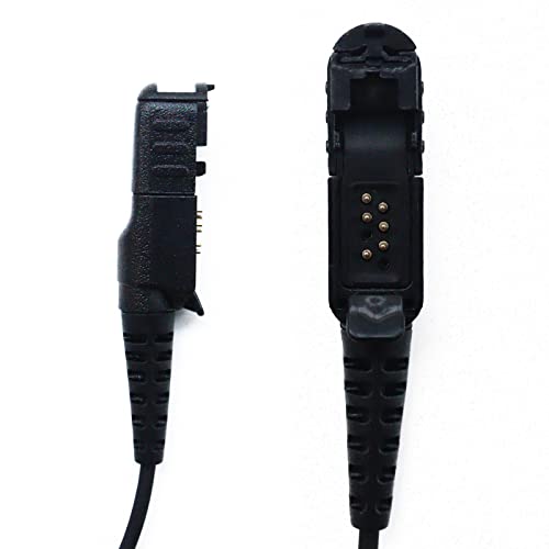 Motorola XPR 3500e Earpiece with Mic/PTT, Compatible with Motorola XPR 3300e 3500 3300 for Walkie Talkie 【G Shape】 Headset for Two Way Radio Law Enforcement