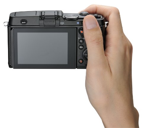 Olympus E-P5 16.1MP Mirrorless Digital Camera with 3-Inch LCD- 15mm body cap lens BCL-1580 set (Black) - International Version (No Warranty)