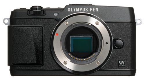 Olympus E-P5 16.1MP Mirrorless Digital Camera with 3-Inch LCD- 15mm body cap lens BCL-1580 set (Black) - International Version (No Warranty)