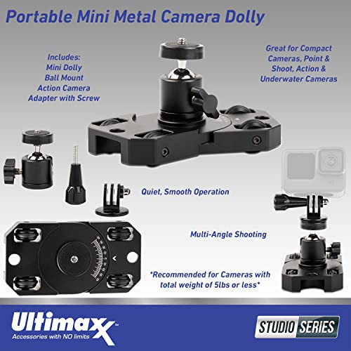 Sony Cyber-Shot DSC-RX0 II Digital Camera + SanDisk 64GB Ultra microSD Memory Card, Portable Mini Metal Camera Dolly, Portable Handheld Monopod/Selfie Stick & More (13pc Bundle)