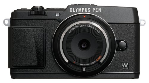Olympus E-P5 16.1MP Mirrorless Digital Camera with 3-Inch LCD- 15mm body cap lens BCL-1580 set (Black) - International Version (No Warranty)