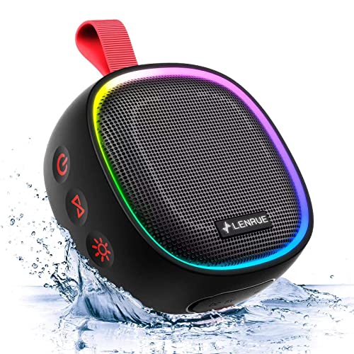 Updated Shower Speaker, IPX7 Waterproof Portable Bluetooth Speakers with Stereo Pairing, Wireless for Bike Kayak Pool Beach Outdoor