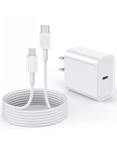 iPhone 14 13 12 11 Fast Charger,[MFi Certified] 20W USB C Apple Rapid Charging Block with 6FT USB C to Lightning Cable, Type-C Power Adapter Compatible for iPhone 14 13 12 11 Pro/Mini/Pro Max/X/SE/8P