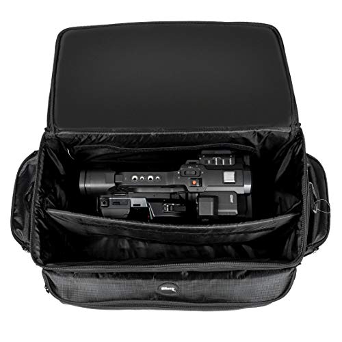 Ultimax’s Extra Large, Water-Resistant Gadget Bag Compatible With Camcorders and Accessories for Panasonic AG-AC160, AC30, AC90A, AC130A, AF100, HVX200, UX90, UX, 180HC-X1000, HC-X1, And More