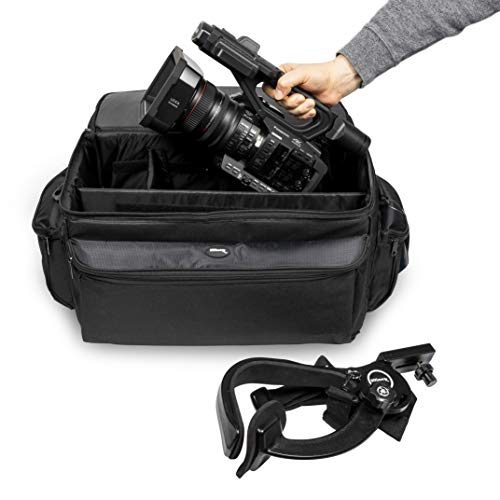 Ultimax’s Extra Large, Water-Resistant Gadget Bag Compatible With Camcorders and Accessories for Panasonic AG-AC160, AC30, AC90A, AC130A, AF100, HVX200, UX90, UX, 180HC-X1000, HC-X1, And More