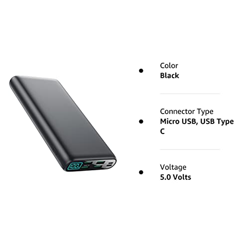 Portable Charger 38800mAh,LCD Display Power Bank,4 USB Outputs Battery Pack Backup, Dual Input USB-C Phone Charging Compatible with iPhone 13 Pro Max/13 Mini/12,Android Samsung Galaxy/Pixel/Nexus/iPad