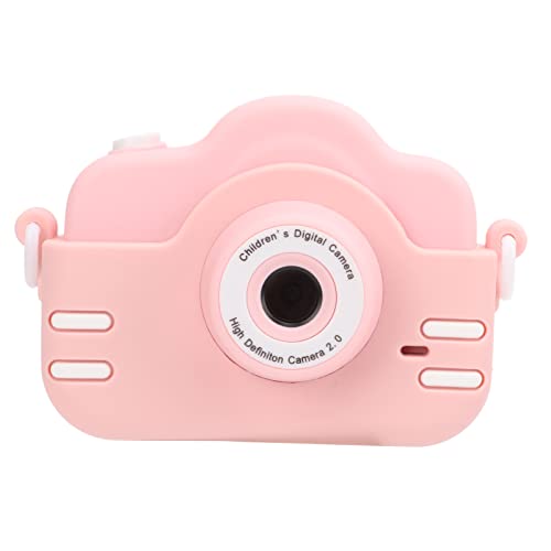 Kids Mini Camera 2 Inch Screen 2MP High Definition Cartoon Digital Camera Video Recorder Toy,for Photo and Video, Timed Shooting(Single Shot Pink)