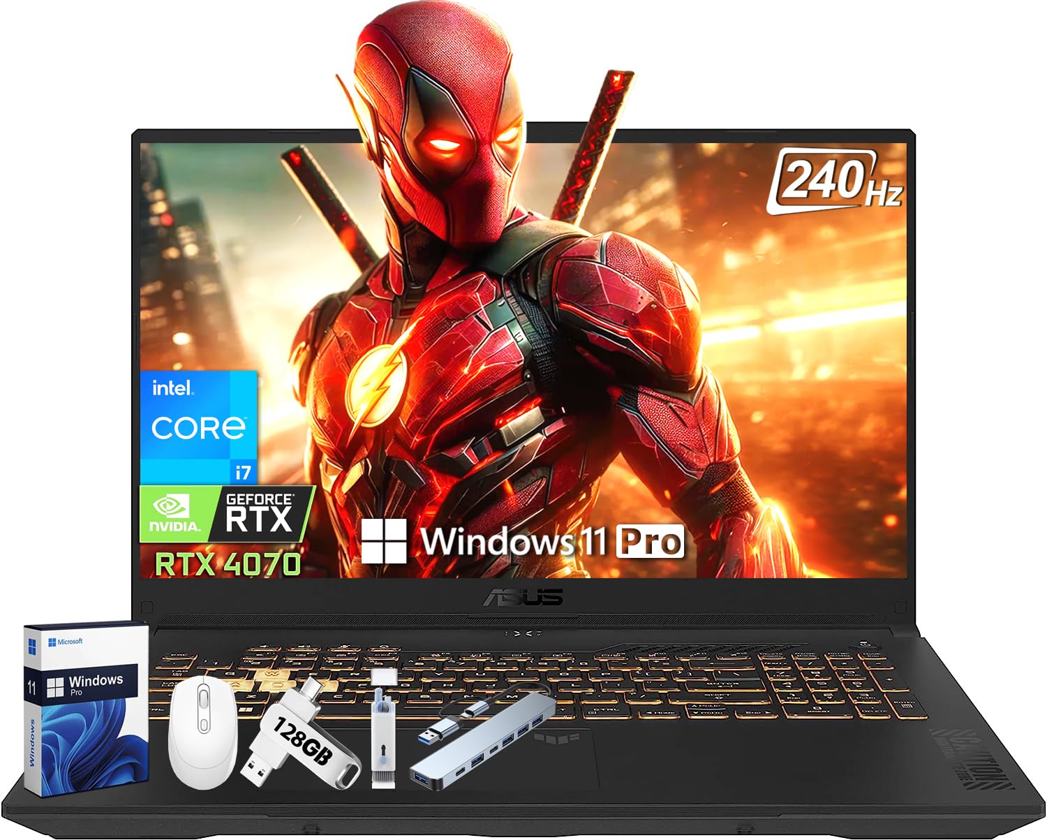 ASUS TUF Gaming F17 Gaming Laptop, 17.3” 144Hz FHD IPS-Type Display, Intel Core i5-10300H, GeForce GTX 1650 Ti, 8GB DDR4, 512GB PCIe SSD, RGB Keyboard, Windows 10, Bonfire Black, FX706LI-ES53
