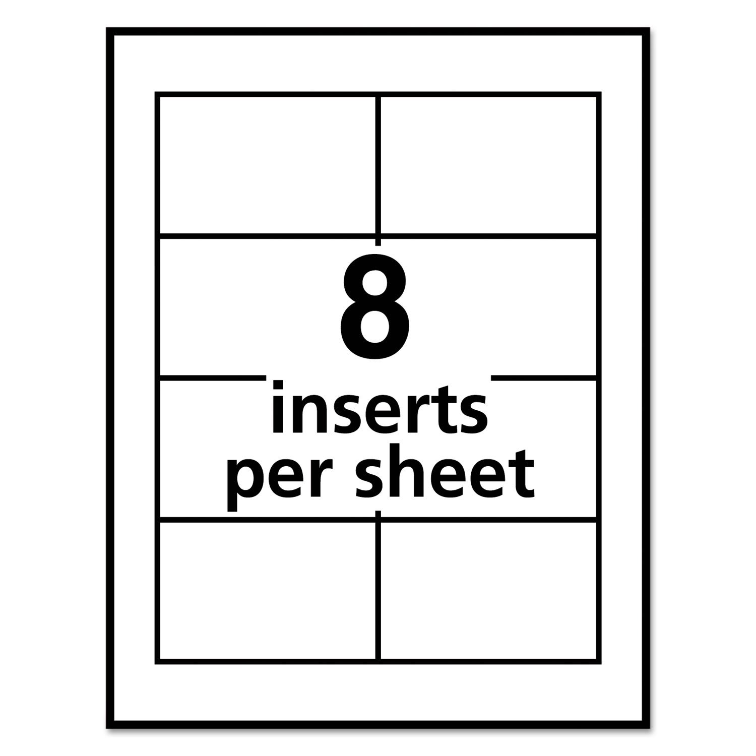 Avery 5390 Insert Badge Refill, Fits 2-1/4-Inch x3-1/2-Inch, 8/Sht, 400/BX, WE