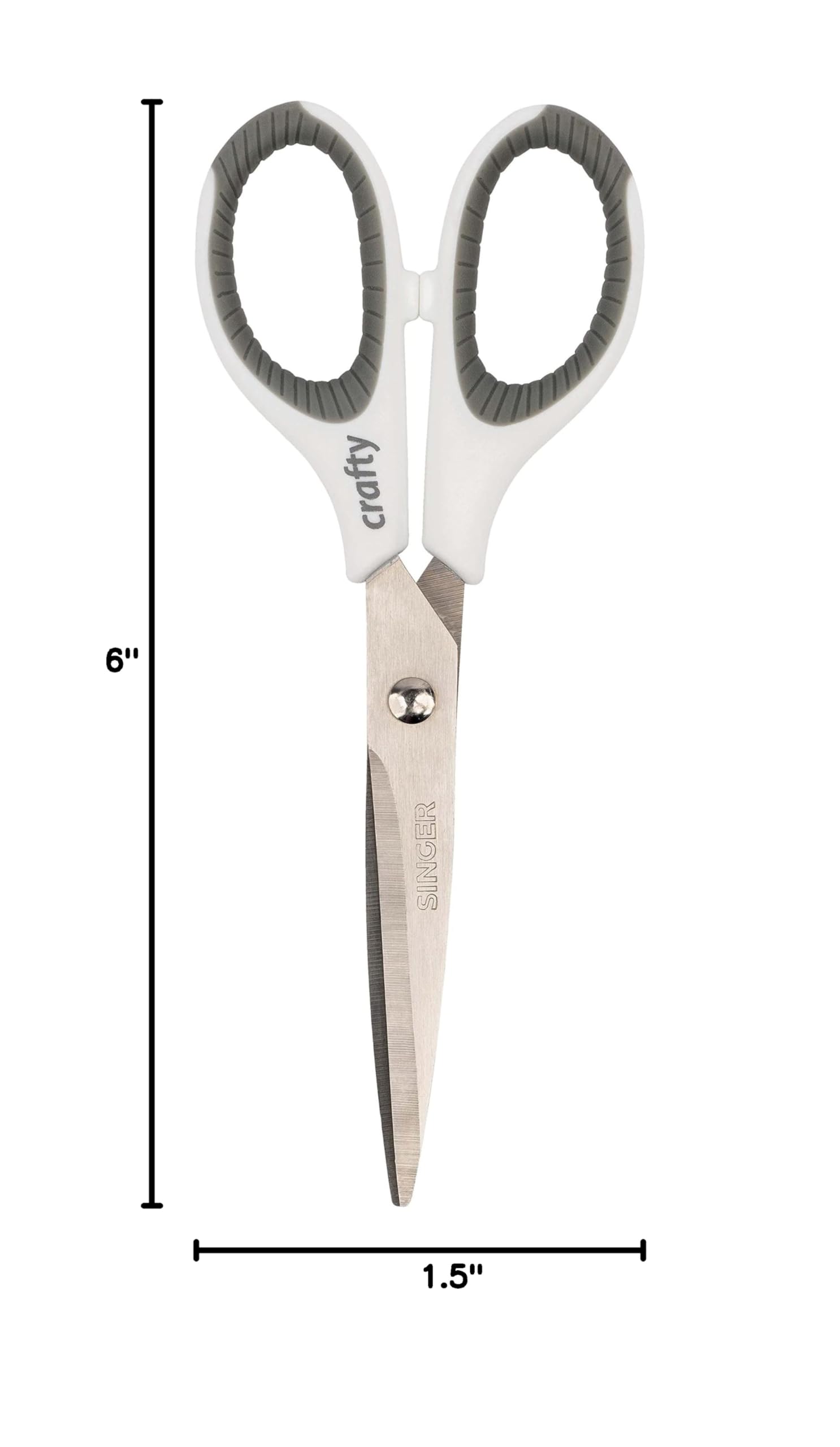 SINGER 6-1/2 inch Craft Scissors with Comfort Grip, Set of 3