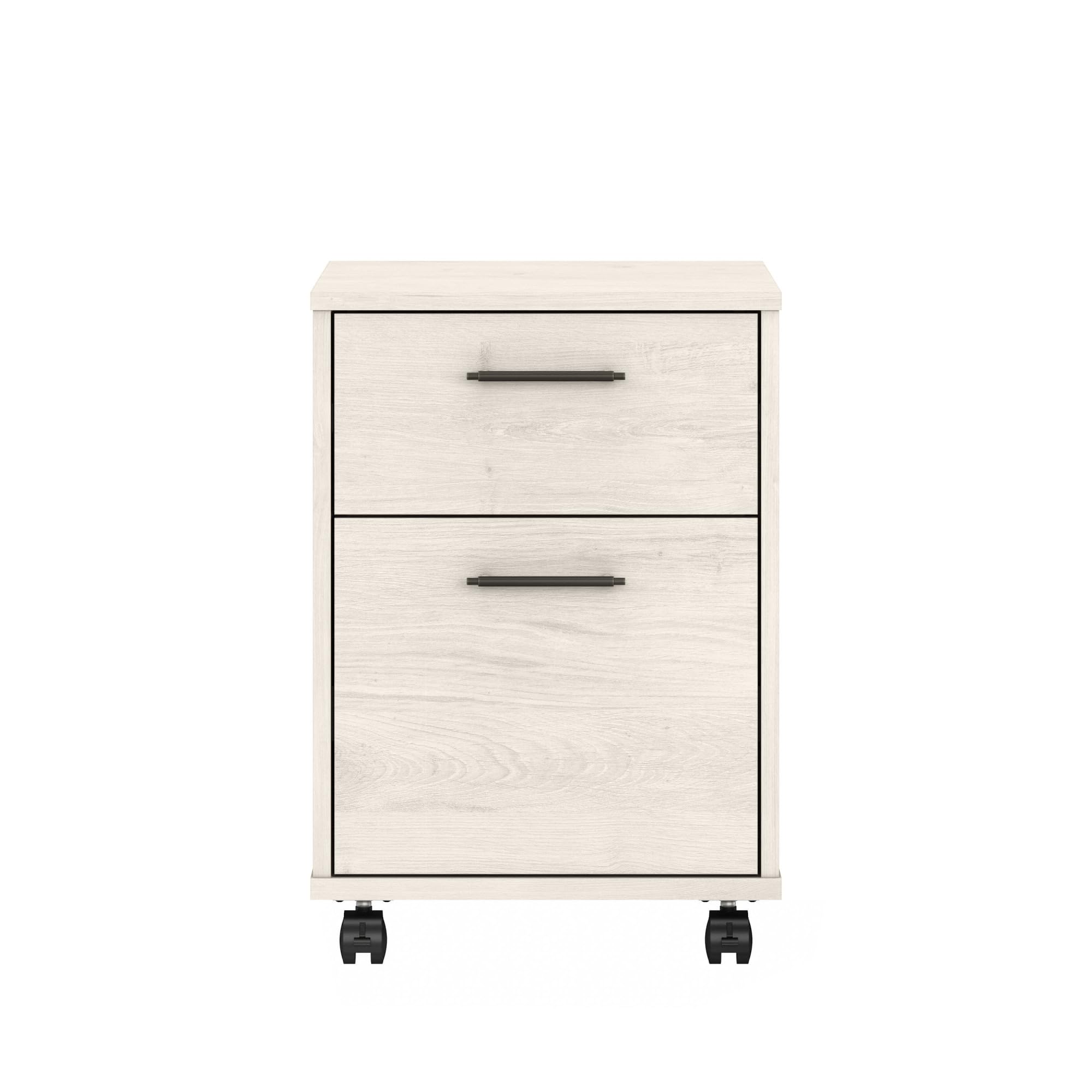 Bush Furniture Key West 2 Drawer Mobile File Cabinet, Linen White Oak