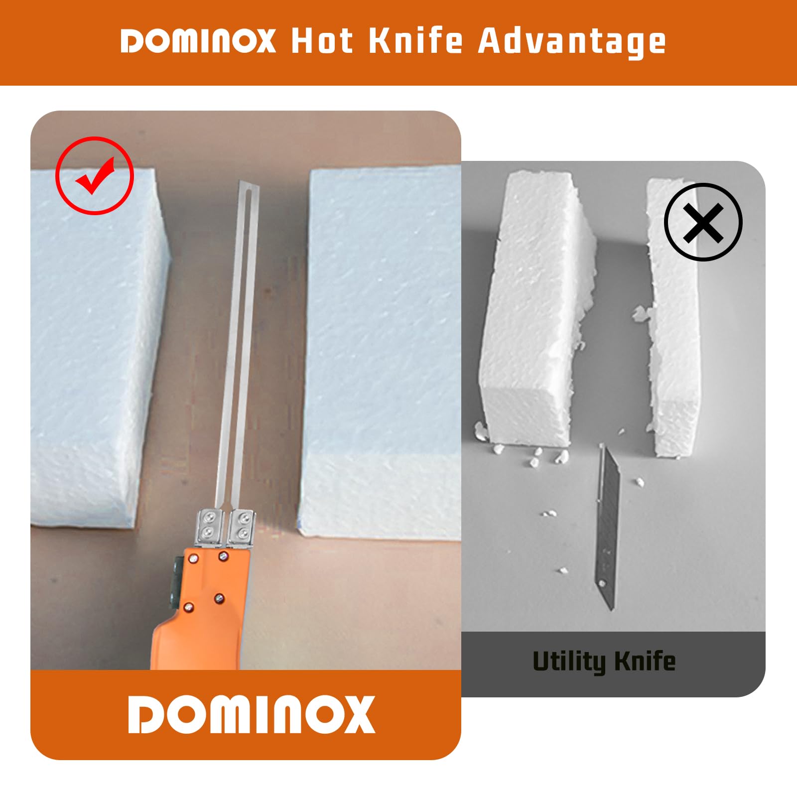 Foam Cutter Electric Hot Knife Styrofoam Cutting Tool Kit Heated Knife for Foam Board Insulation, Kaizen Foam, EPP, EPS, XPS, EVA, EPE, PU, KT Board, Sponge, Nylon