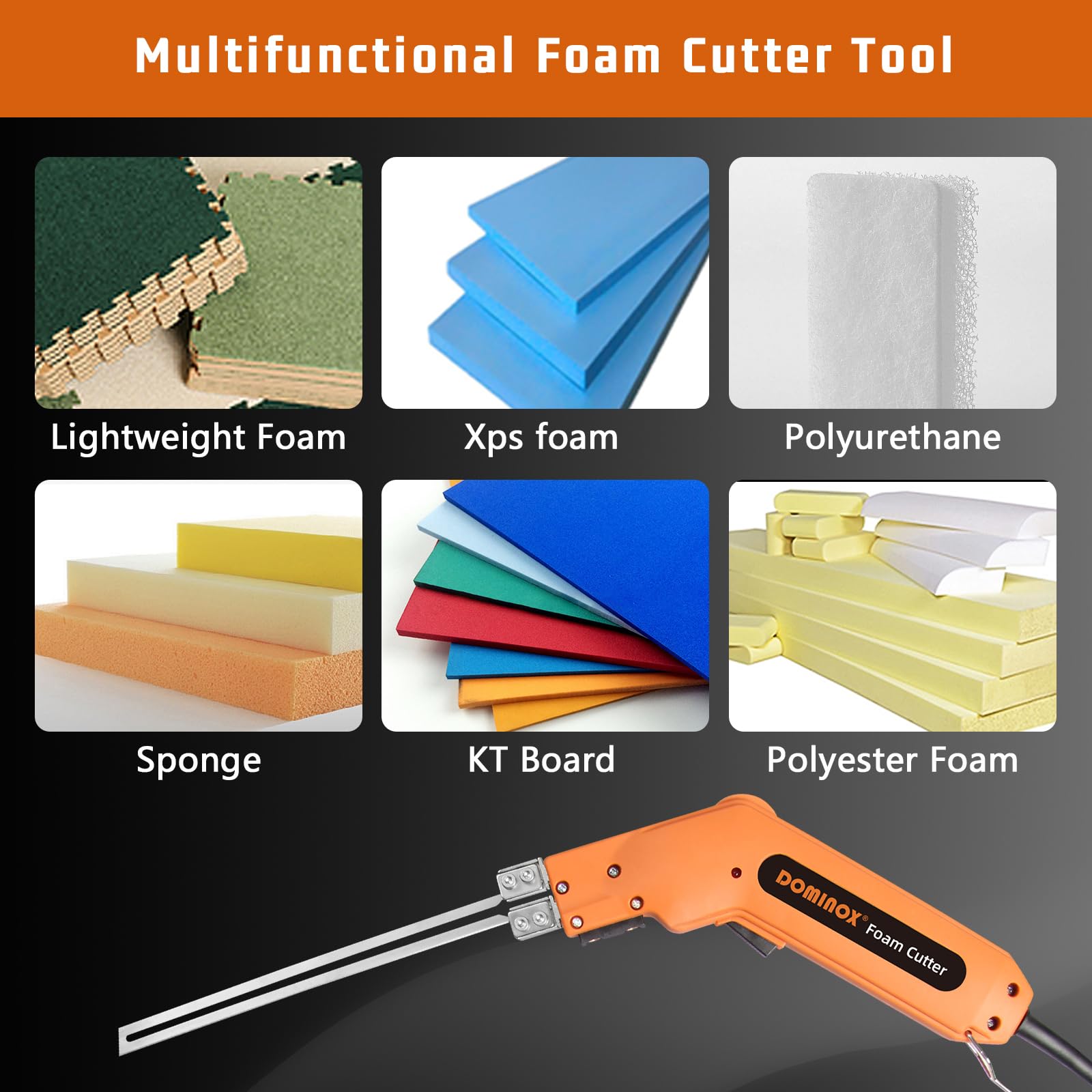 Foam Cutter Electric Hot Knife Styrofoam Cutting Tool Kit Heated Knife for Foam Board Insulation, Kaizen Foam, EPP, EPS, XPS, EVA, EPE, PU, KT Board, Sponge, Nylon