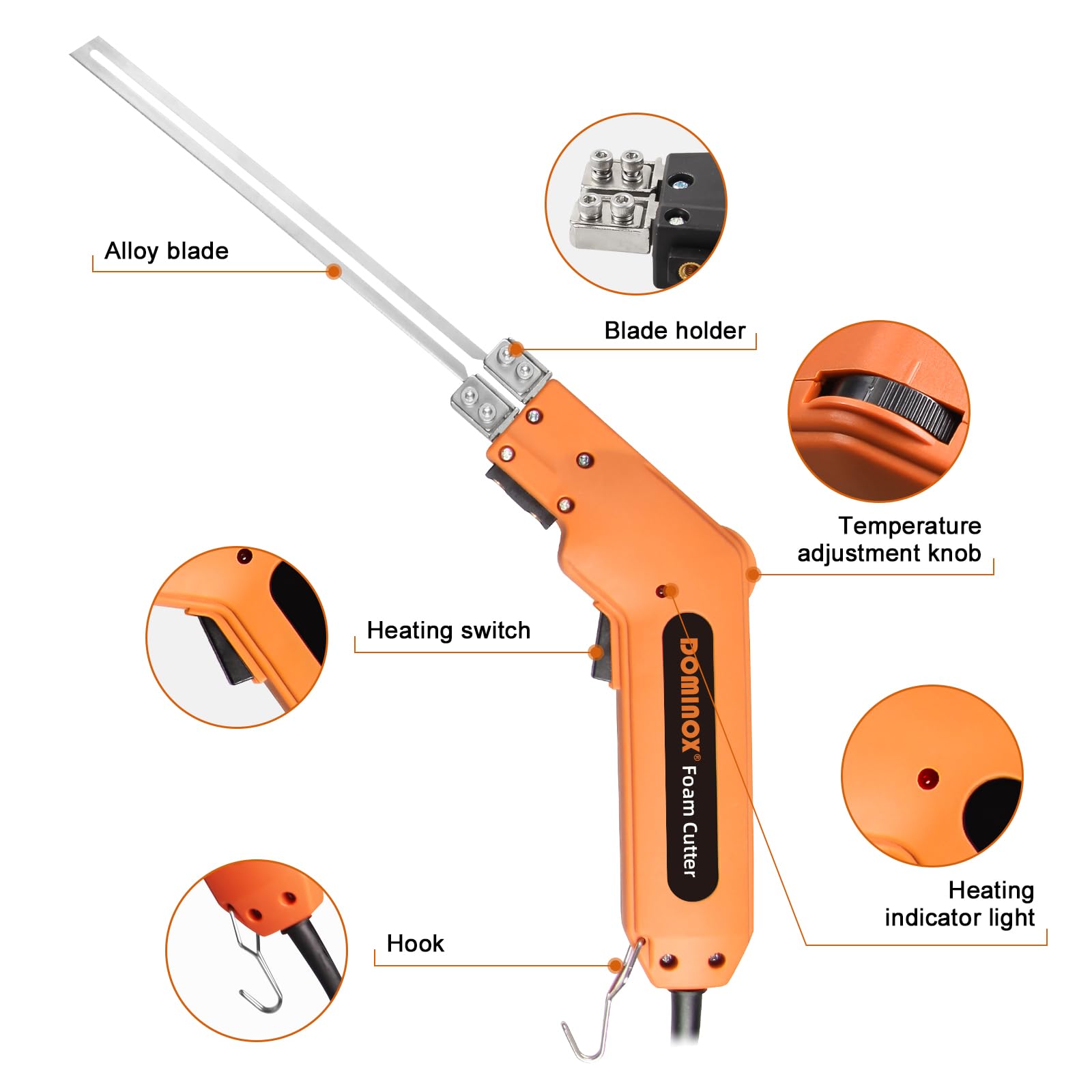 Foam Cutter Electric Hot Knife Styrofoam Cutting Tool Kit Heated Knife for Foam Board Insulation, Kaizen Foam, EPP, EPS, XPS, EVA, EPE, PU, KT Board, Sponge, Nylon