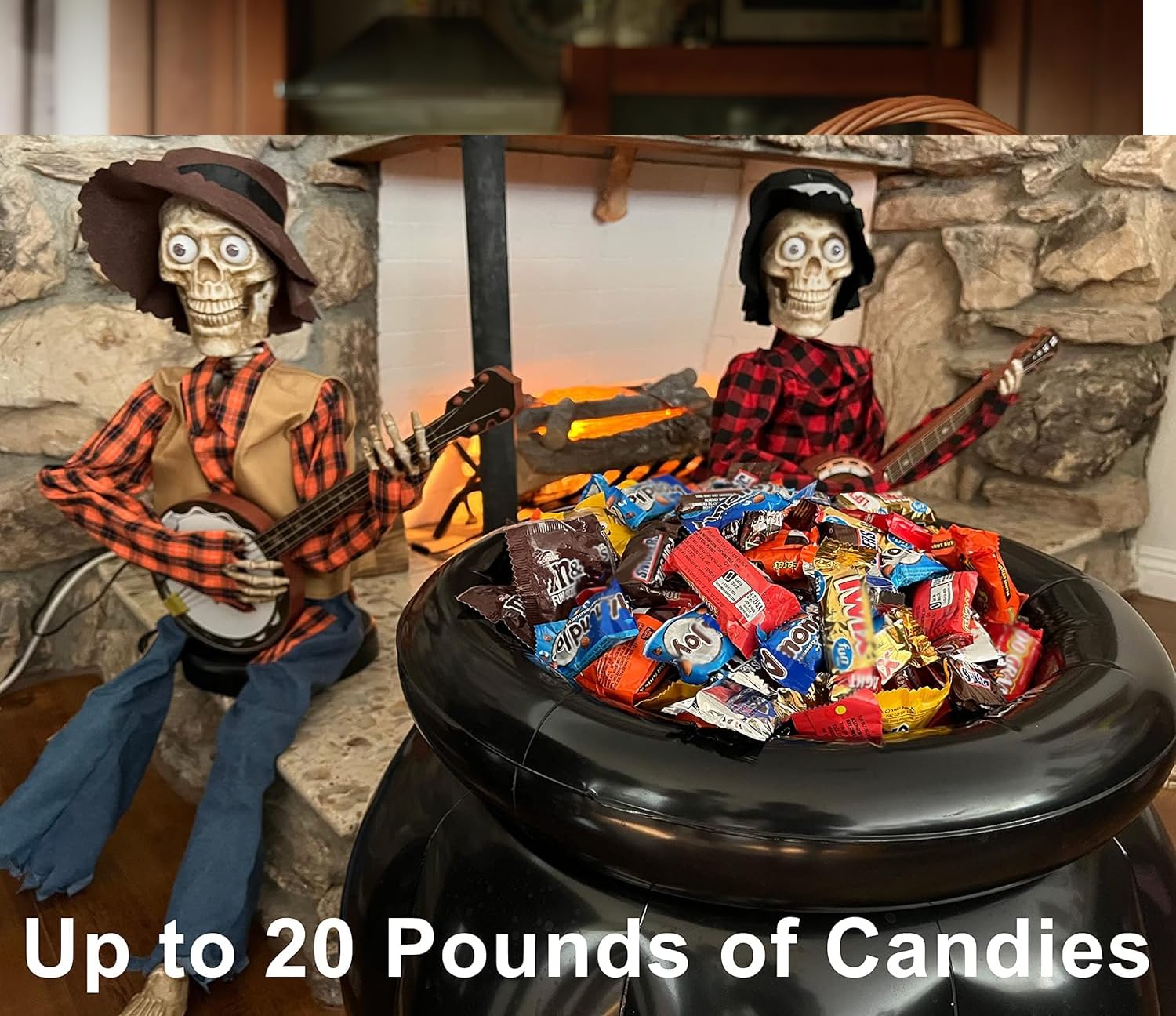 GIFTEXPRESS 22x18 Inch Large Inflatable Halloween Cauldron Drink Cooler, Beverage Holder, Candy Cauldron Kettles, Witch’s Cauldron, Party Decoration