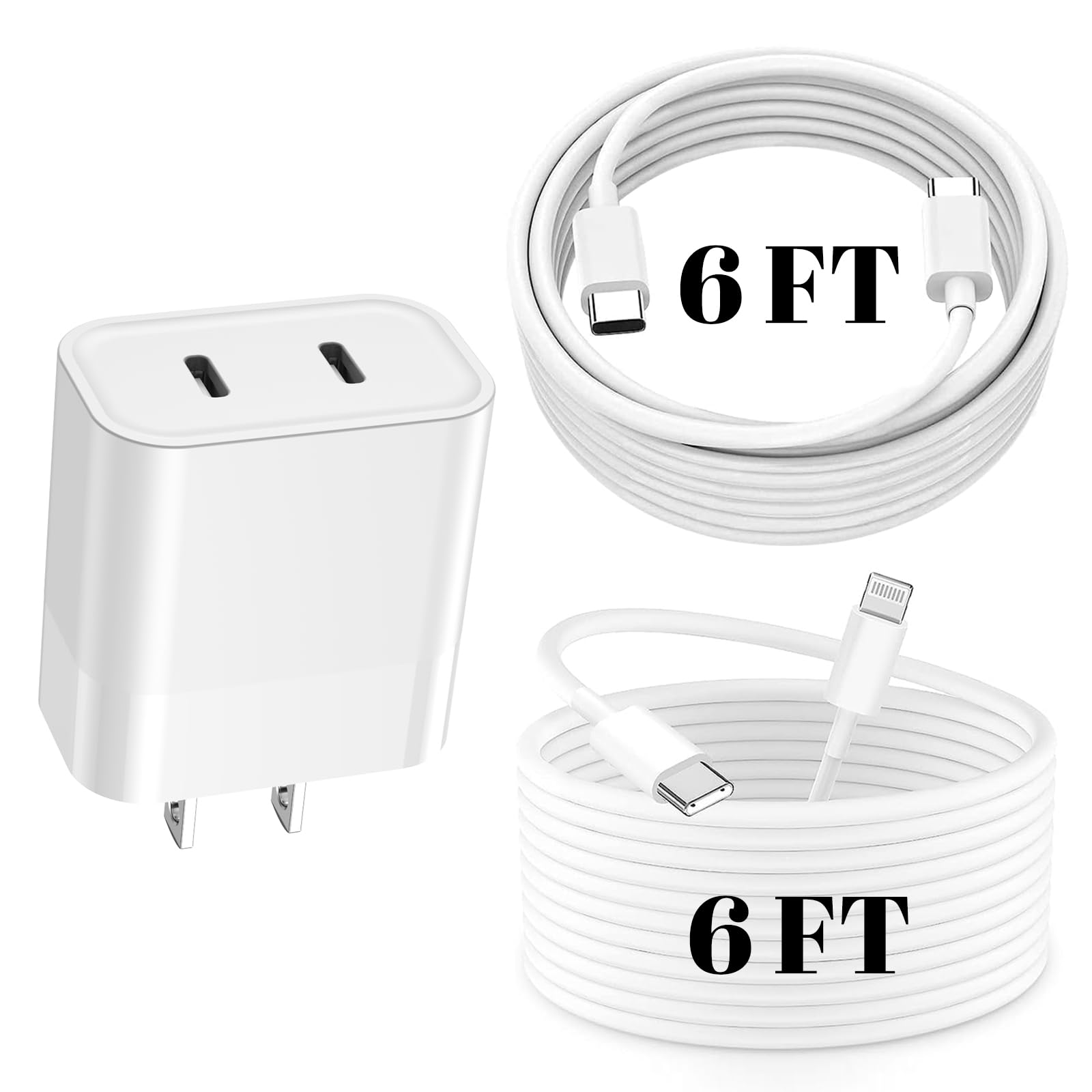 Fun Gift USB C to Lightning Cable MFi Certified 6FT Fast Charging Type c to Ligh tning Cable Fast Charger Power Delivery for iPhone 16 15 14 13 12 11 Pro Max Xr Xs X 8 and More
