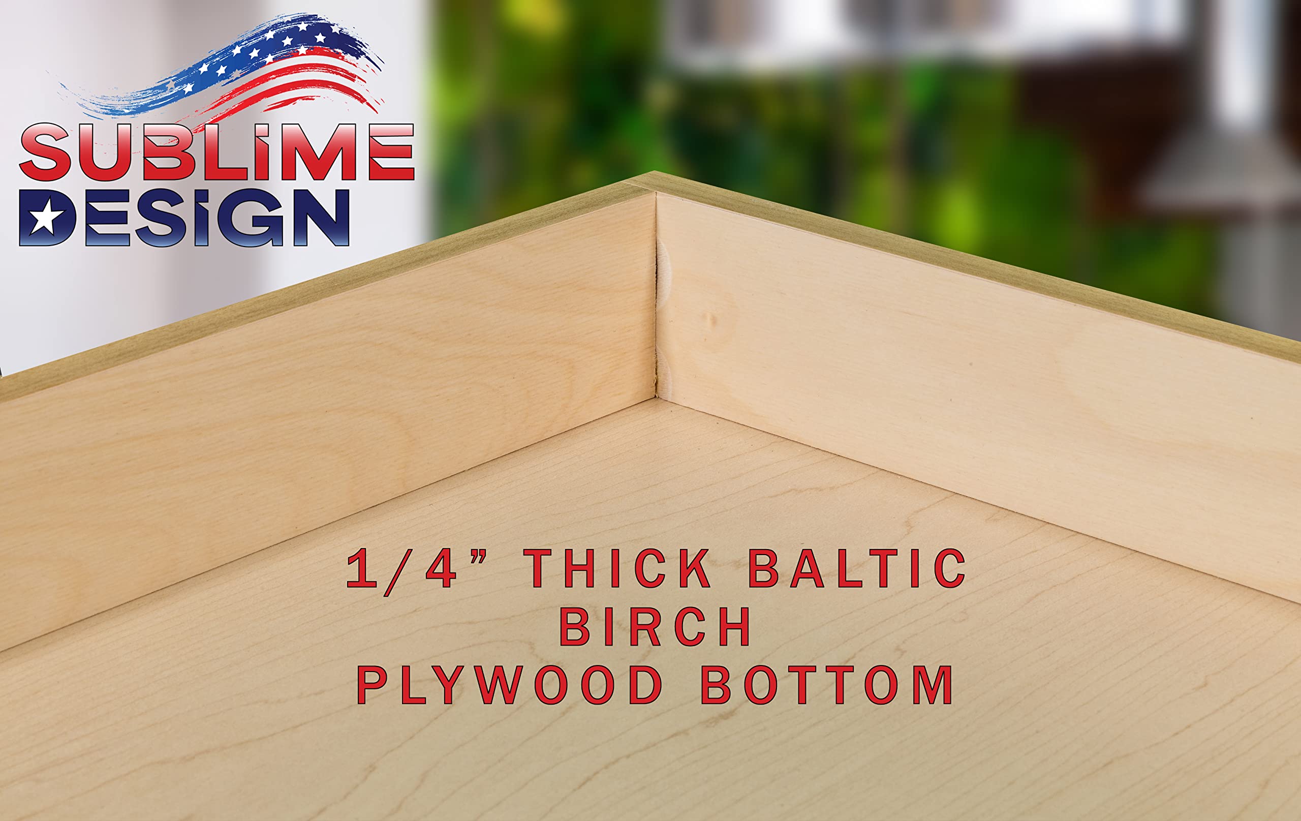Sublime Design | Pull Out Tray | Bottom Mount | Baltic Birch Kitchen Cabinet Drawer | Slide Out Shelves | Roll Out Cabinet Organizer (20" Wide)