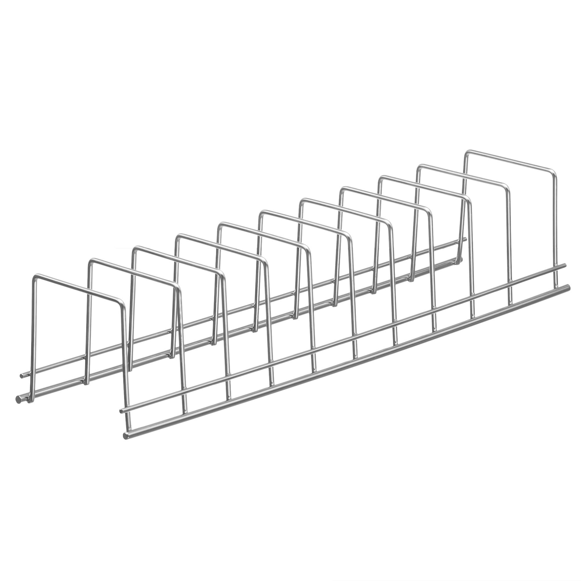 iPEGTOP Roll Up Dish Drying Rack with 304 Stainless Steel Plates Holder Pot Lid Organizer, Over The Sink Kitchen Foldable Multipurpose Dish Drainer Rack for Fruits Vegetable,16.9" x 12.6"